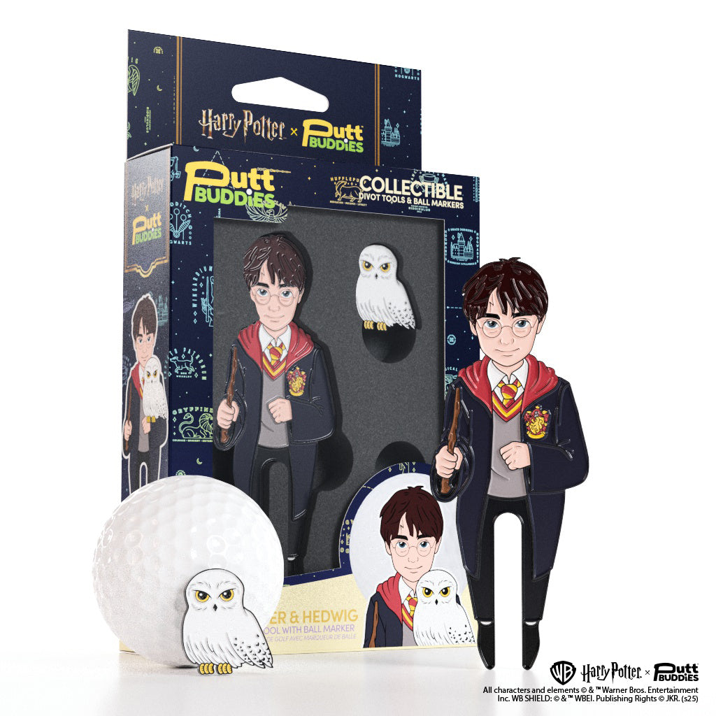 Harry Potter x PuttBuddies - Harry divot tool with Hedwig ball marker